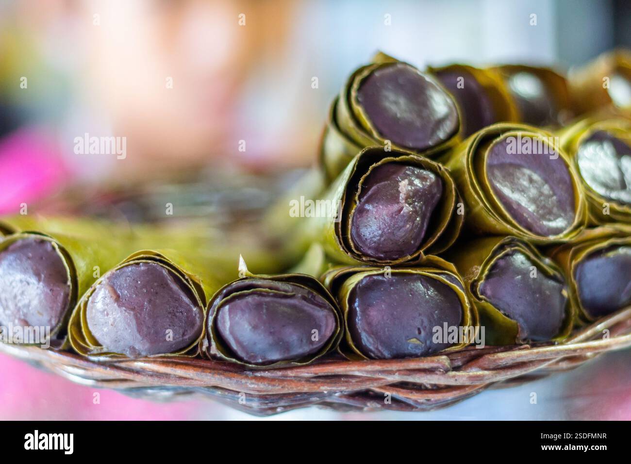 Sayongsong, a traditional conical dessert from Surigao made with ground ...