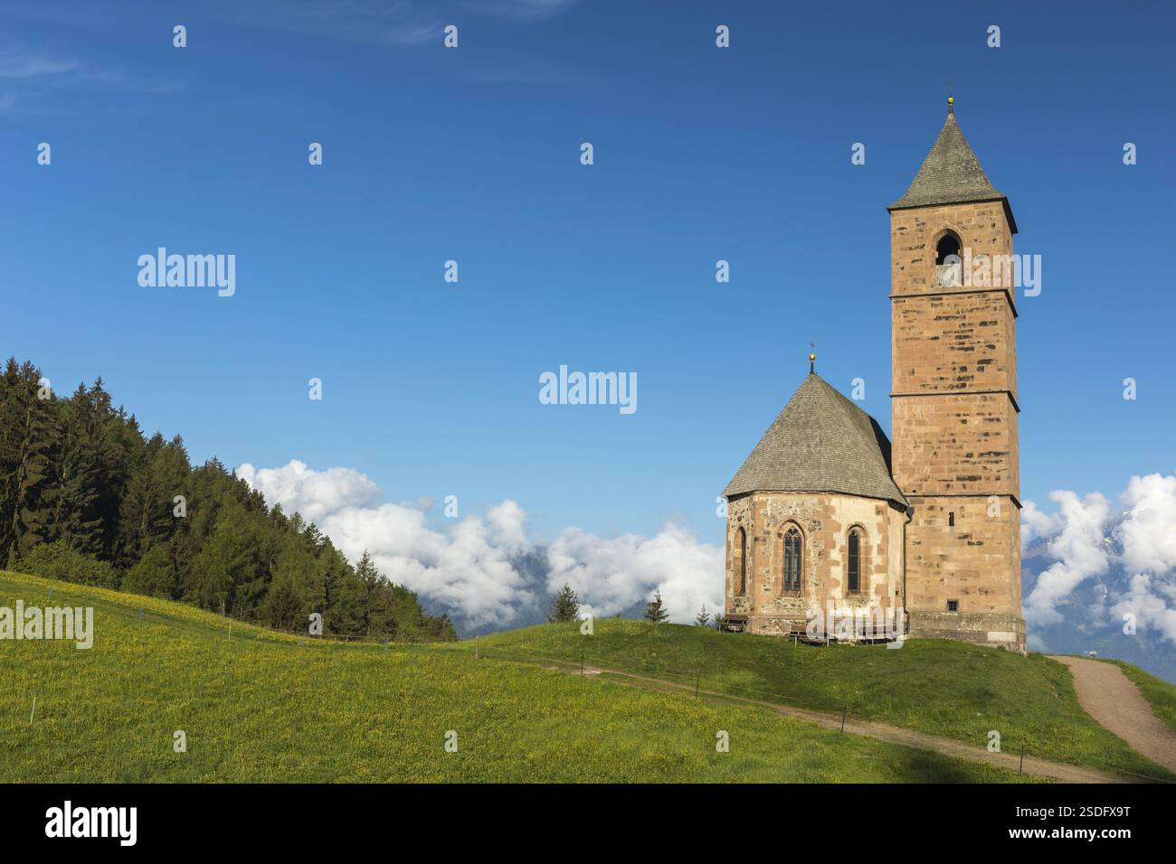 Church St. Kathrein, 39010 Hafling, Italy The church is from the 13 th century Stock Photo - Alamy