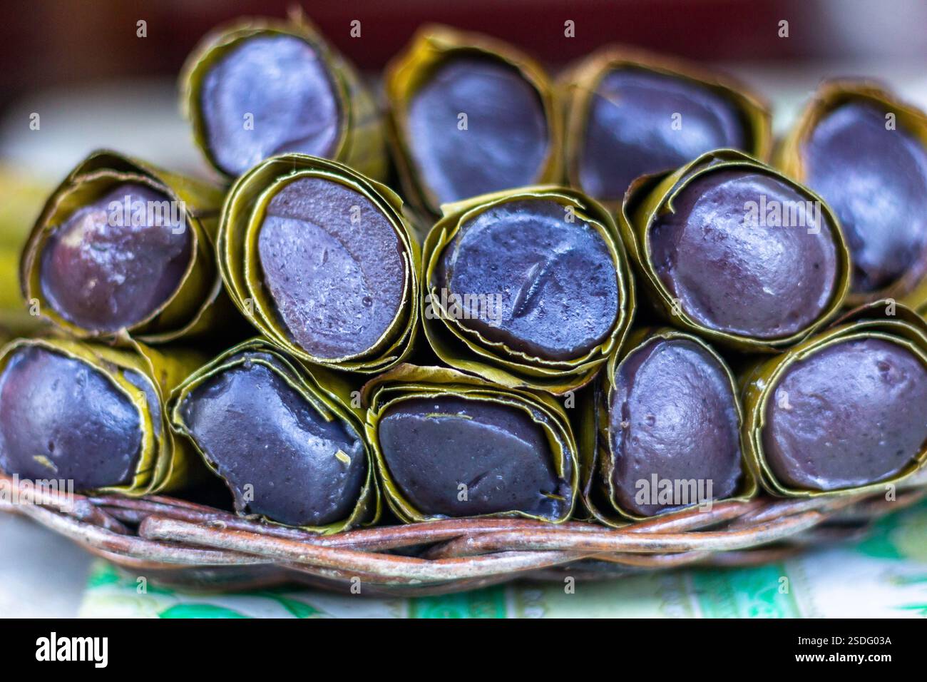 Sayongsong, a traditional conical dessert from Surigao made with ground ...