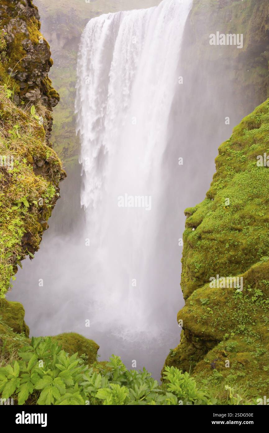Skogafoss is a waterfall situated on the Skoga River in the south of ...