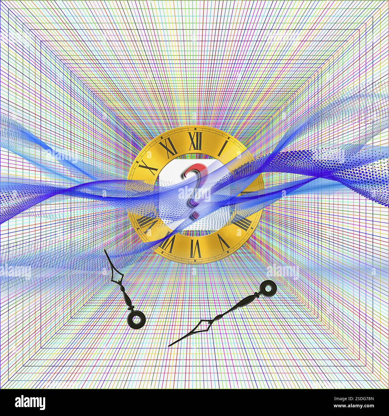 Symbolic image, time, clock, search for lost time, course of the year ...