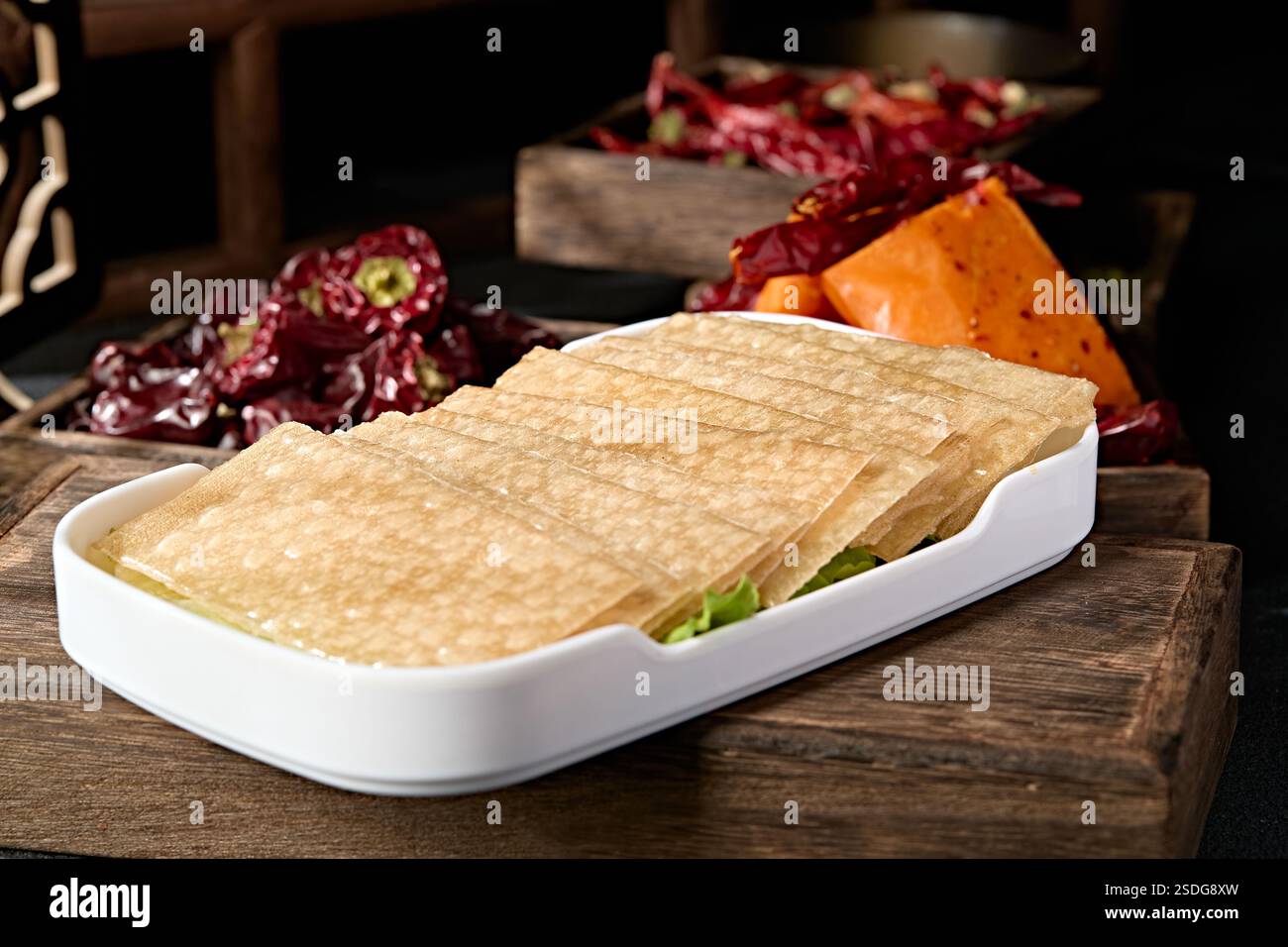 Hot pot ingredients dried sweet potato skin Stock Photo - Alamy