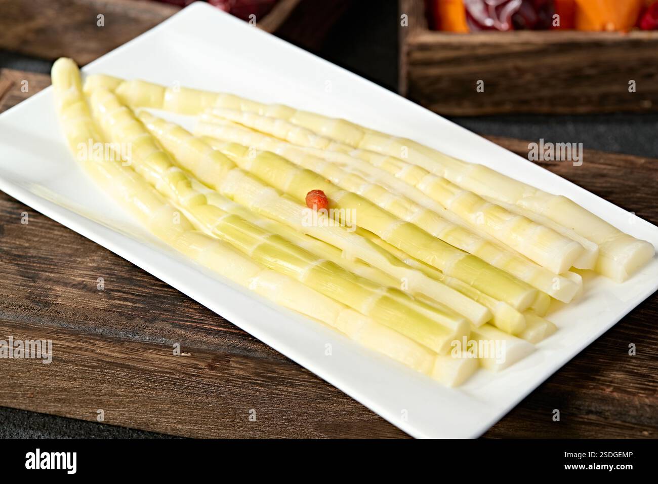 Fresh hot pot side dish bamboo shoots Stock Photo - Alamy