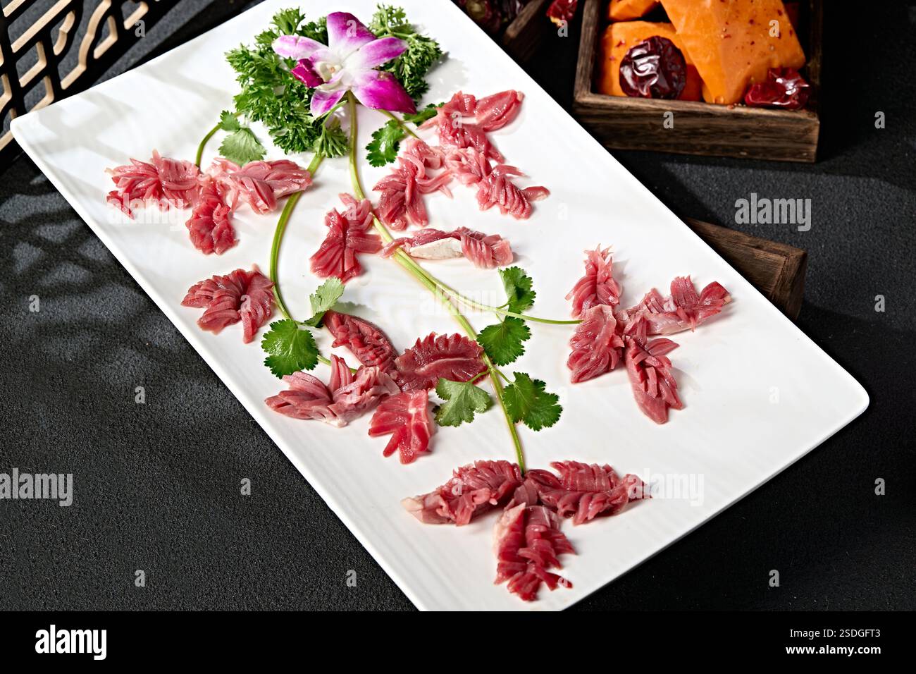 Hot pot ingredients fresh cut chicken gizzards Stock Photo - Alamy