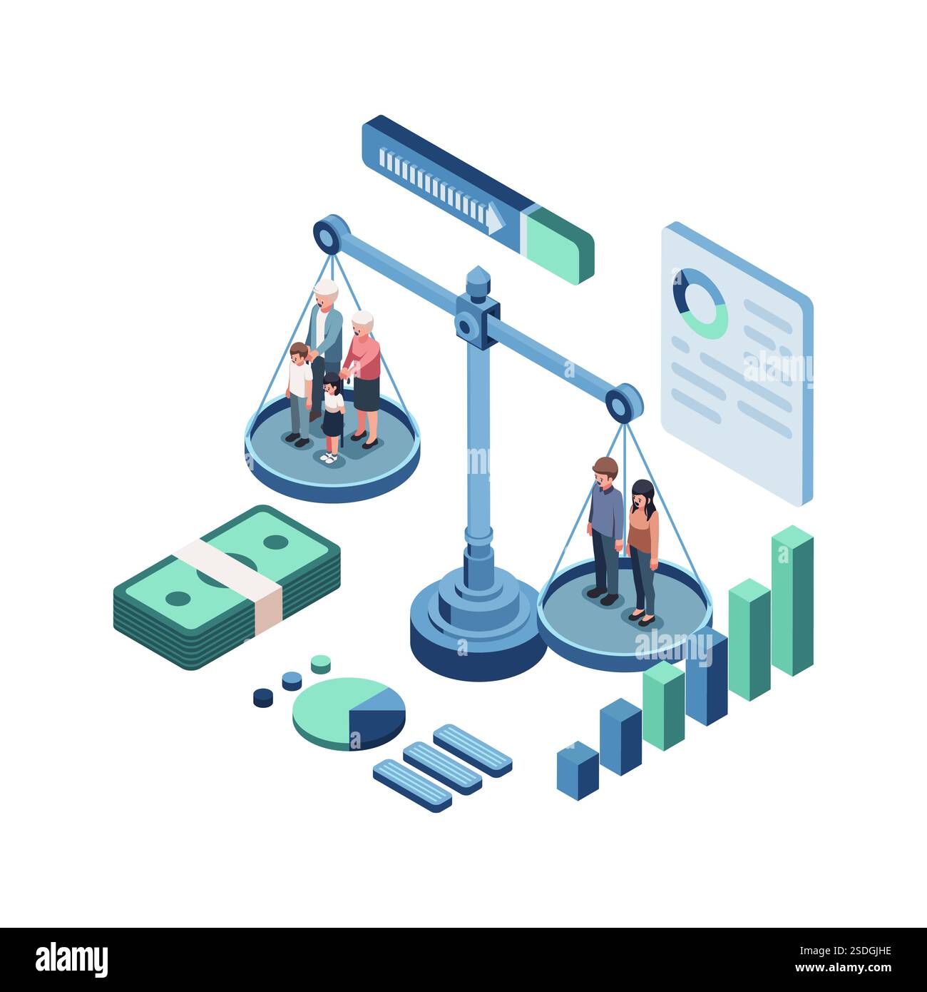 Isometric Age Dependency Ratio with Scale Balancing Generations and ...