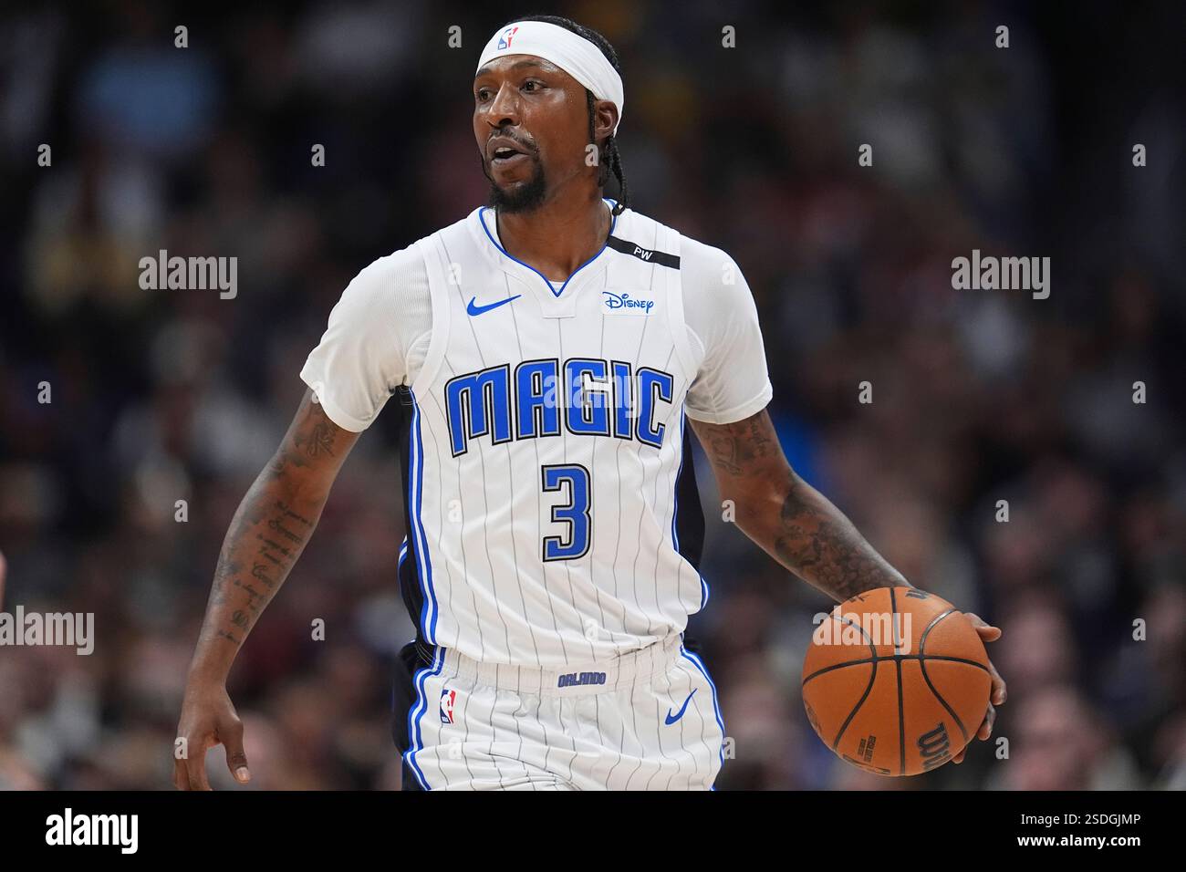 Orlando Magic guard Kentavious Caldwell-Pope (3) in the first half of ...