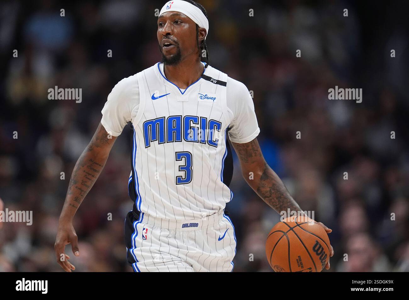 Orlando Magic guard Kentavious Caldwell-Pope (3) in the first half of ...