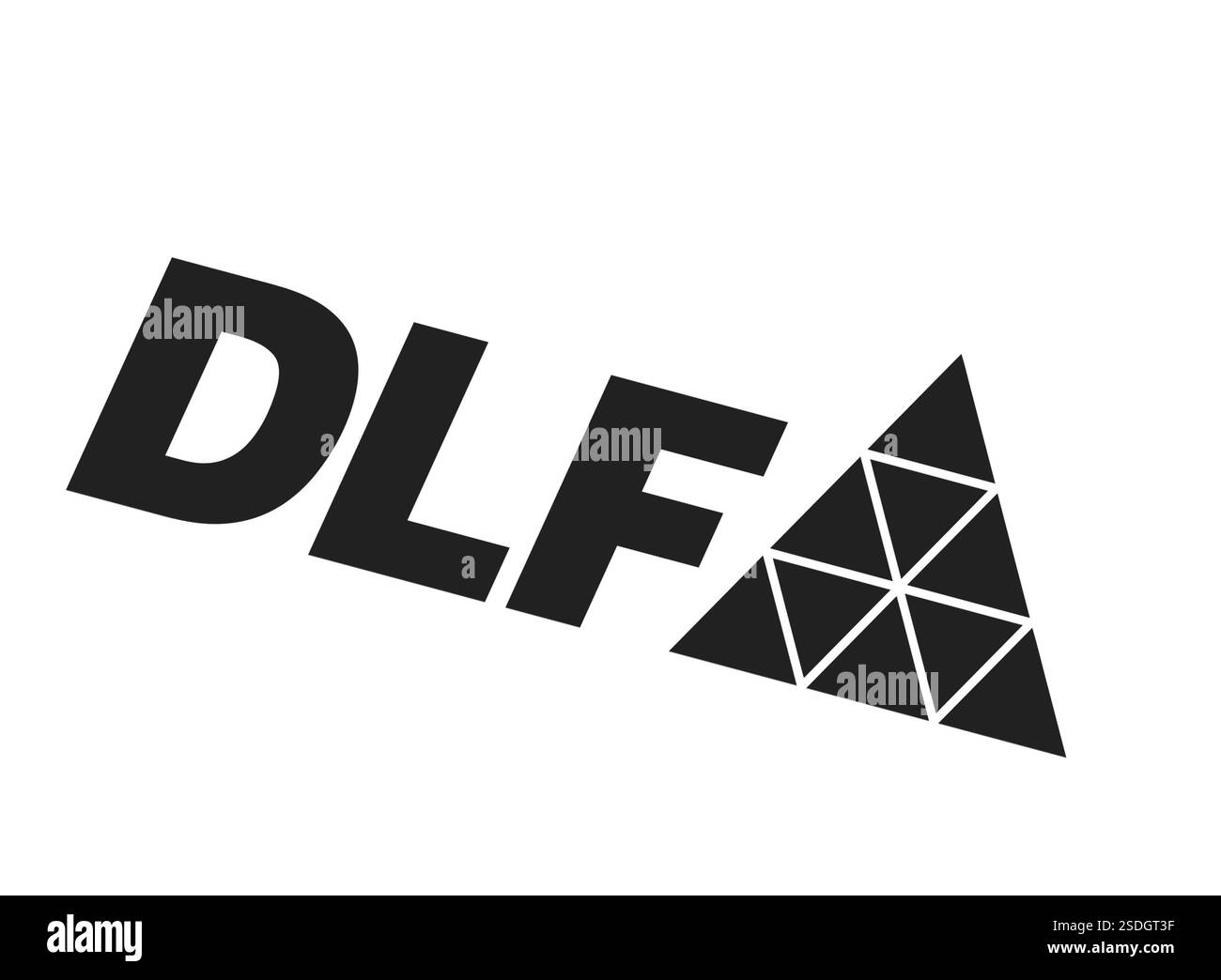 Rotated to right, DLF Building Logo, Logo Stock Photo - Alamy