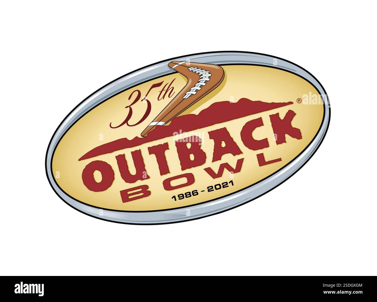 Turned to the left, Outback Bowl logo, logo Stock Photo - Alamy
