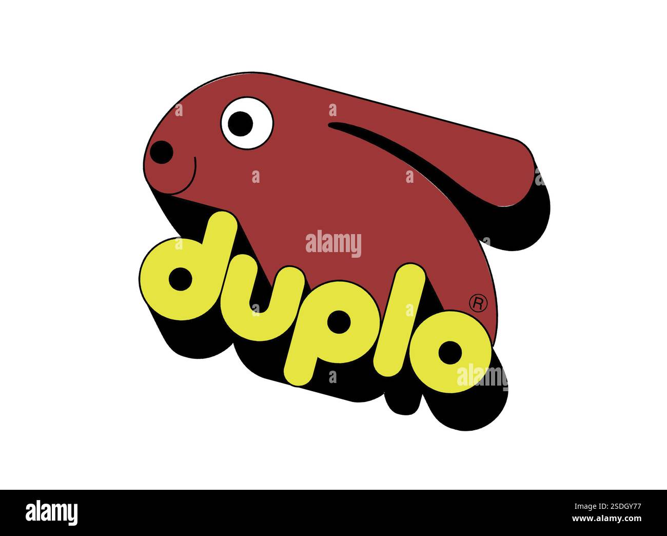 Rotated to right, Duplo Logo 1977, Historic Logo from 1977 Stock Photo ...