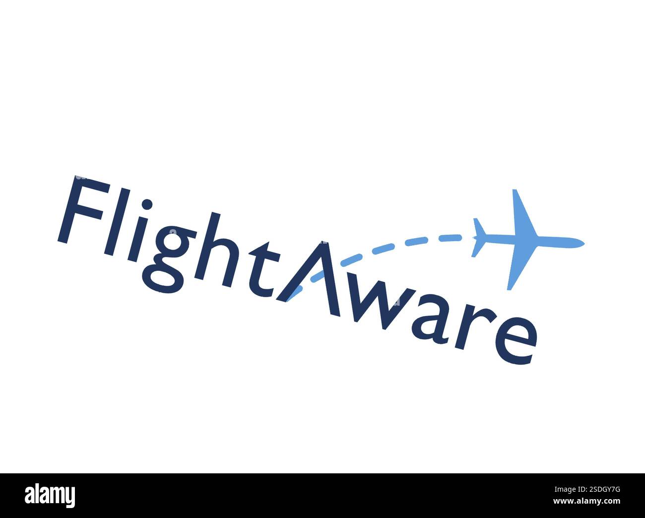 Rotated to right, FlightAware Logo, Software, Logo Stock Photo - Alamy