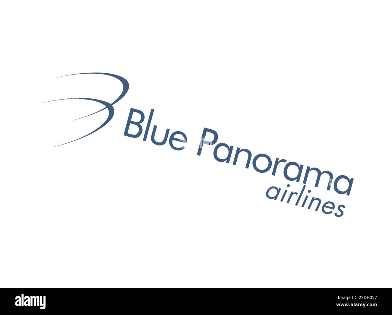 Turned to the right, Blue Panorama Airlines S.p.A. logo, airline, logo ...