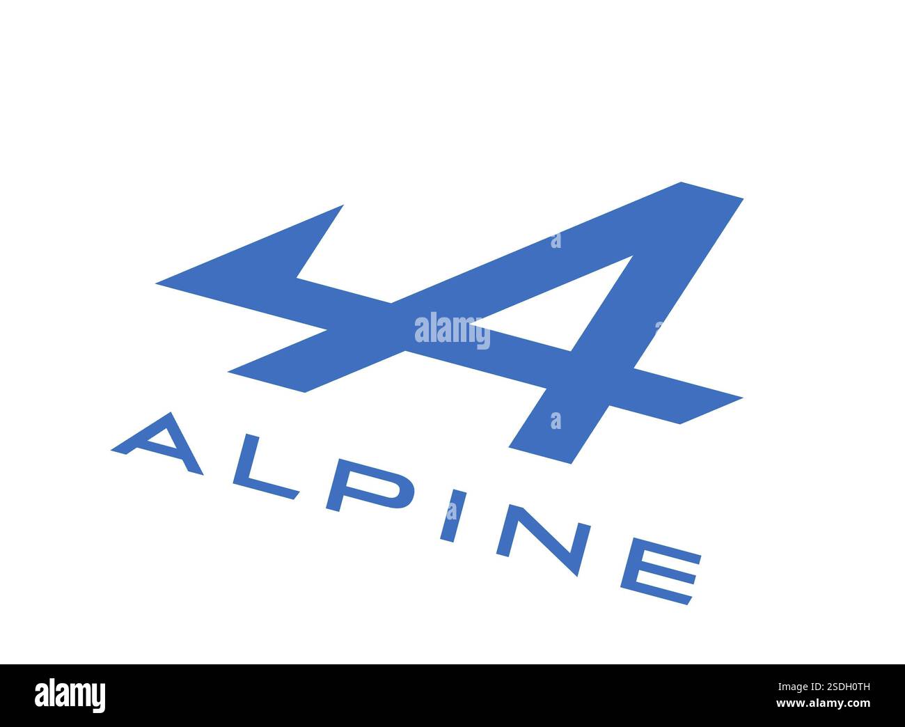 Rotated to right, Alpine Motor Logo, Car, Logo Stock Photo - Alamy