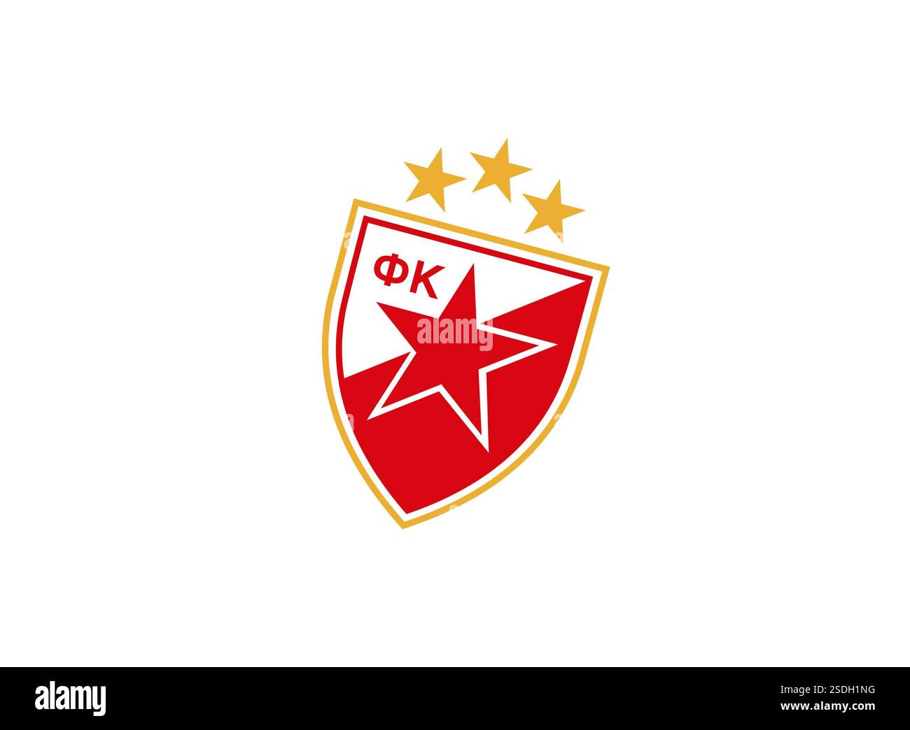 Rotated to right, Crvena Zvezda Logo, Soccer, Logo Stock Photo - Alamy