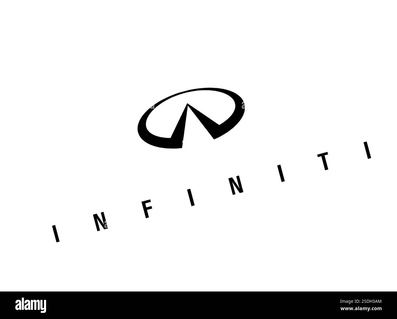 Rotated to left, Infiniti Logo 1989, Car, Old Logo from 1989 Stock ...
