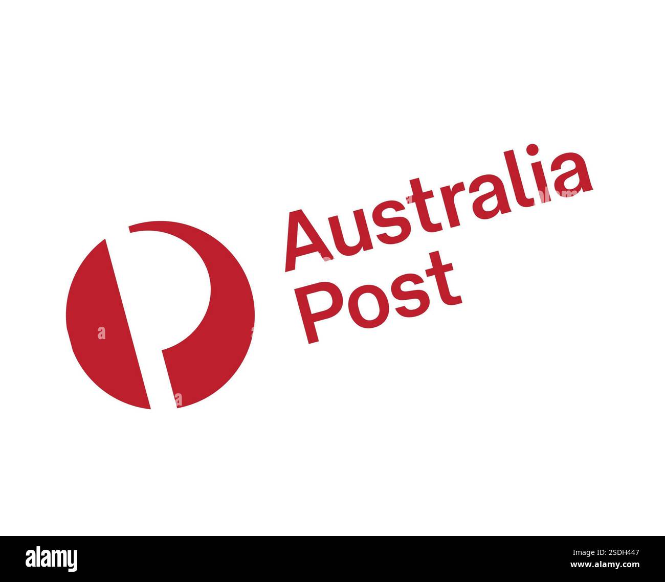 Rotated to left, Australia Post Logo, Logo Stock Photo - Alamy