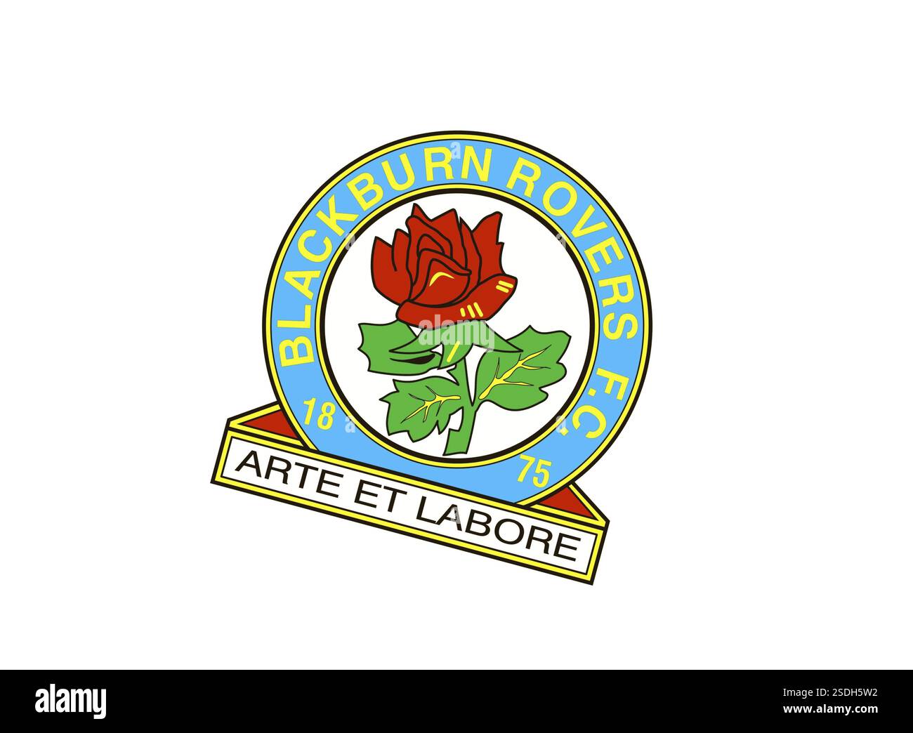Rotated to right, Blackburn Rovers Logo 1990s, Soccer, Logo Stock Photo ...