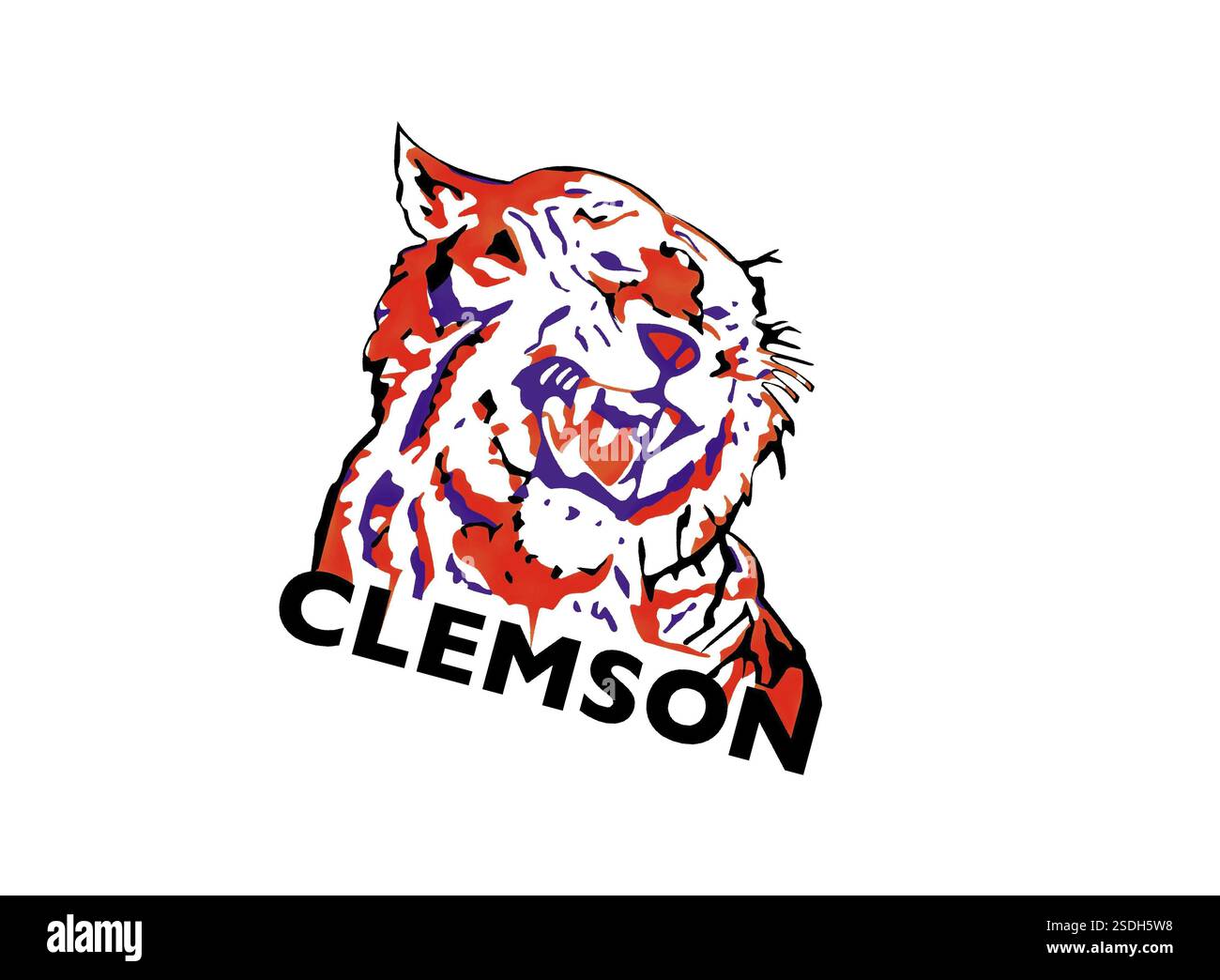 Rotated to right, Clemson Tigers Logo 1970, American colleges ncaa, Old ...