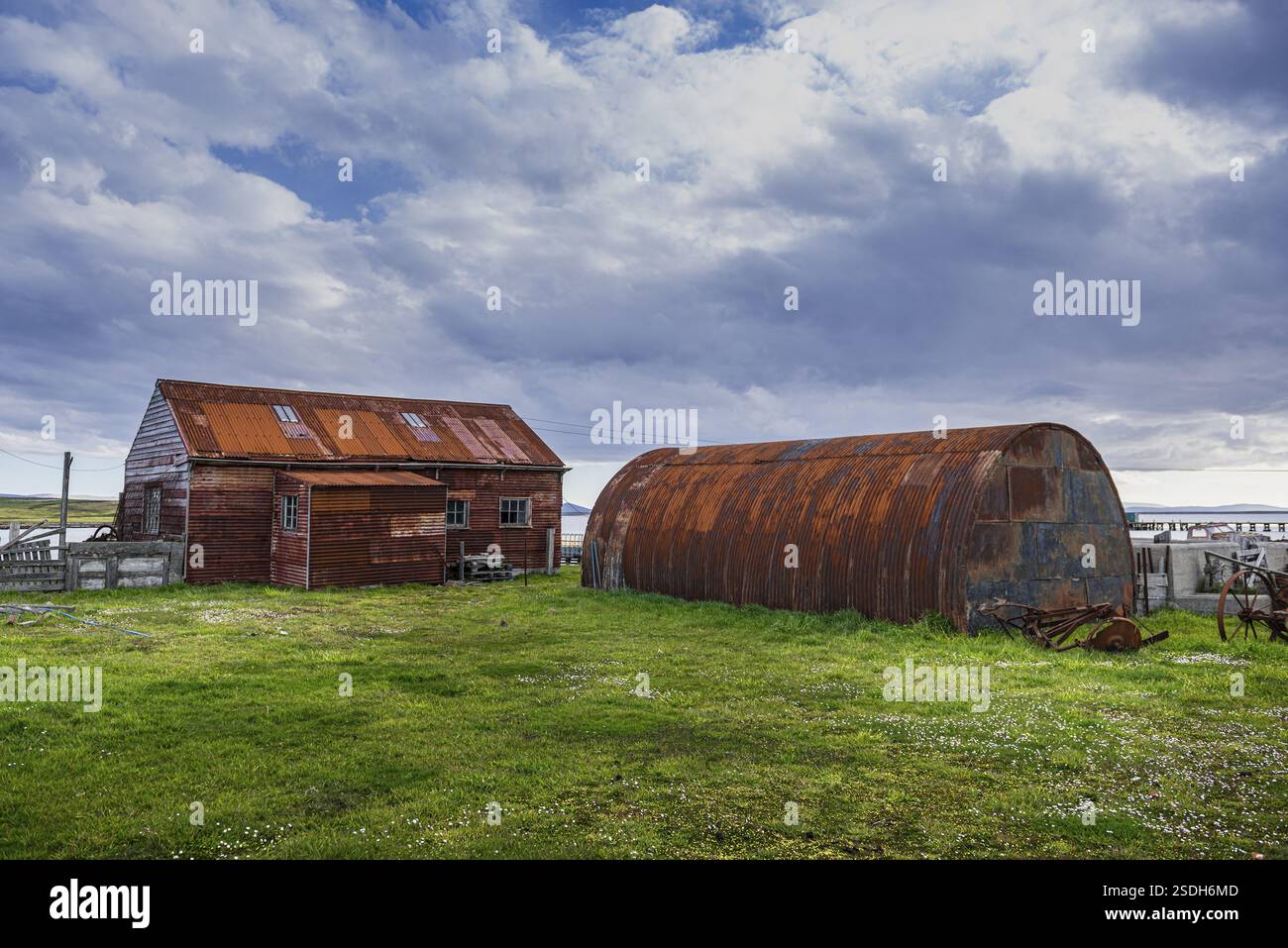Settlement building, Pebble Island, Falkland Islands, Great Britain ...