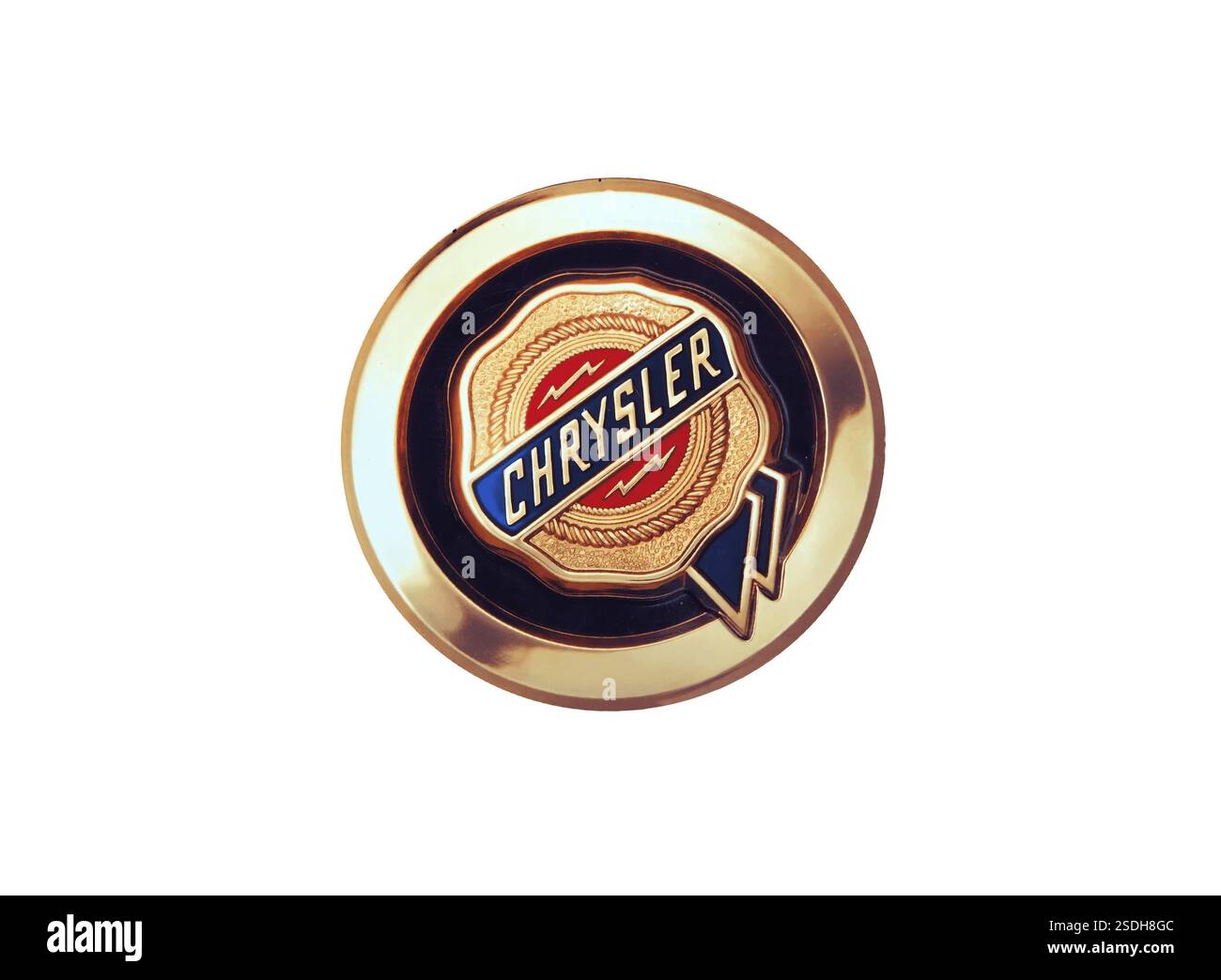 Rotated to left, Chrysler Logo 1995, Car, Old Logo from 1995 Stock ...