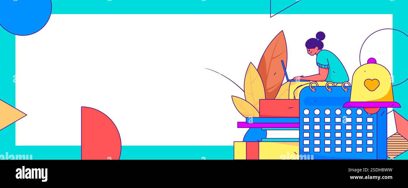 Notification announcement vector creative flat hand drawn illustration ...