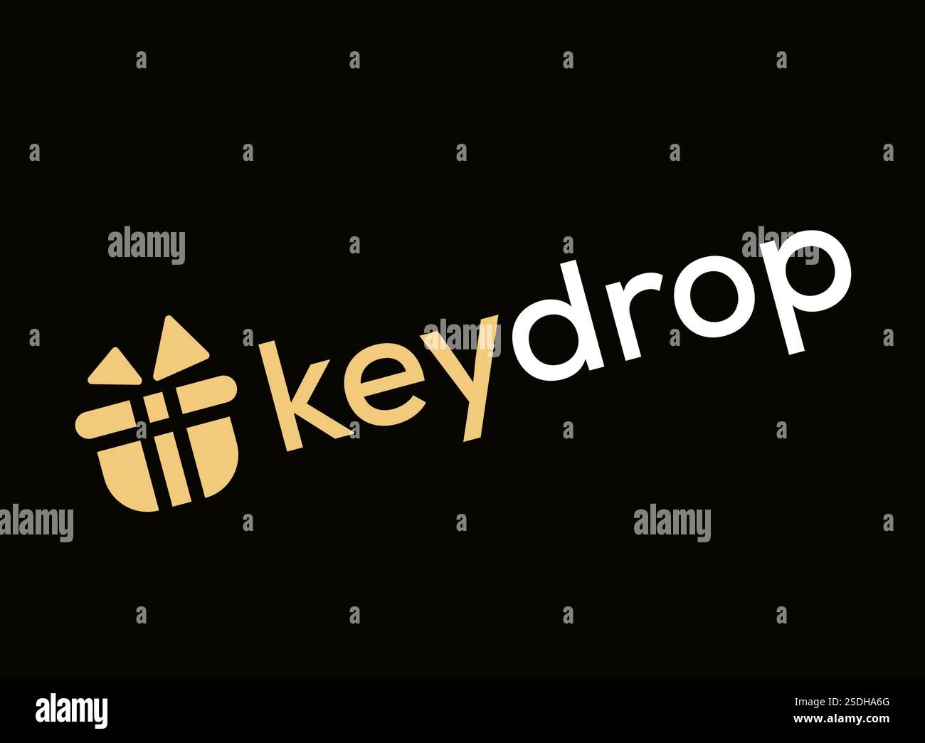 Turned to the left, Key Drop Logo, Internet, Logo Stock Photo - Alamy