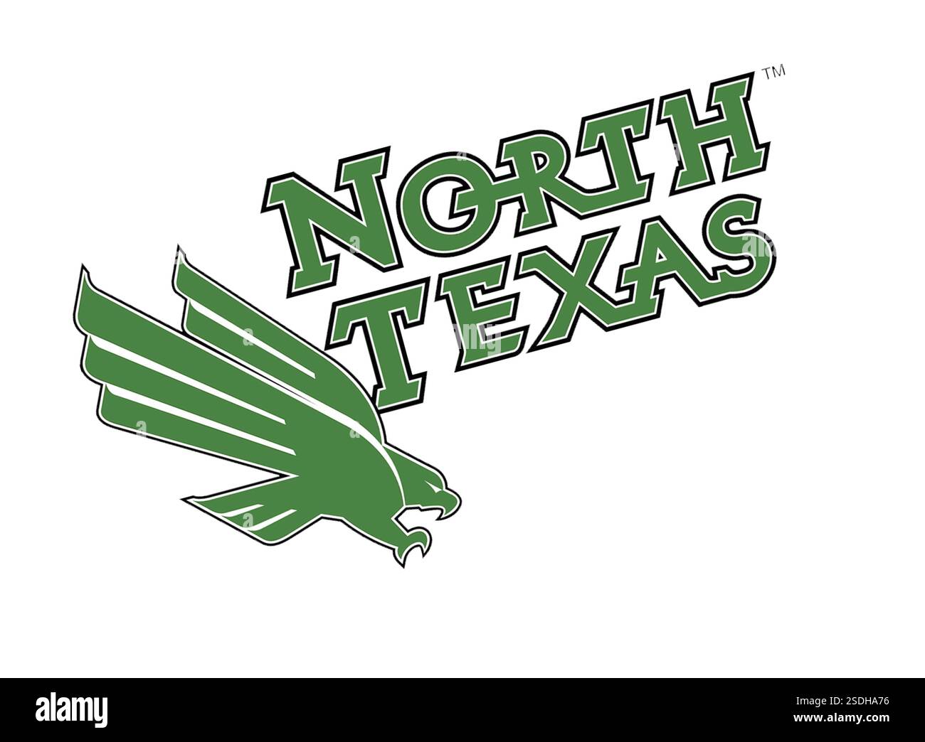 Turned to the left, North Texas Mean Green logo, American colleges ncaa ...