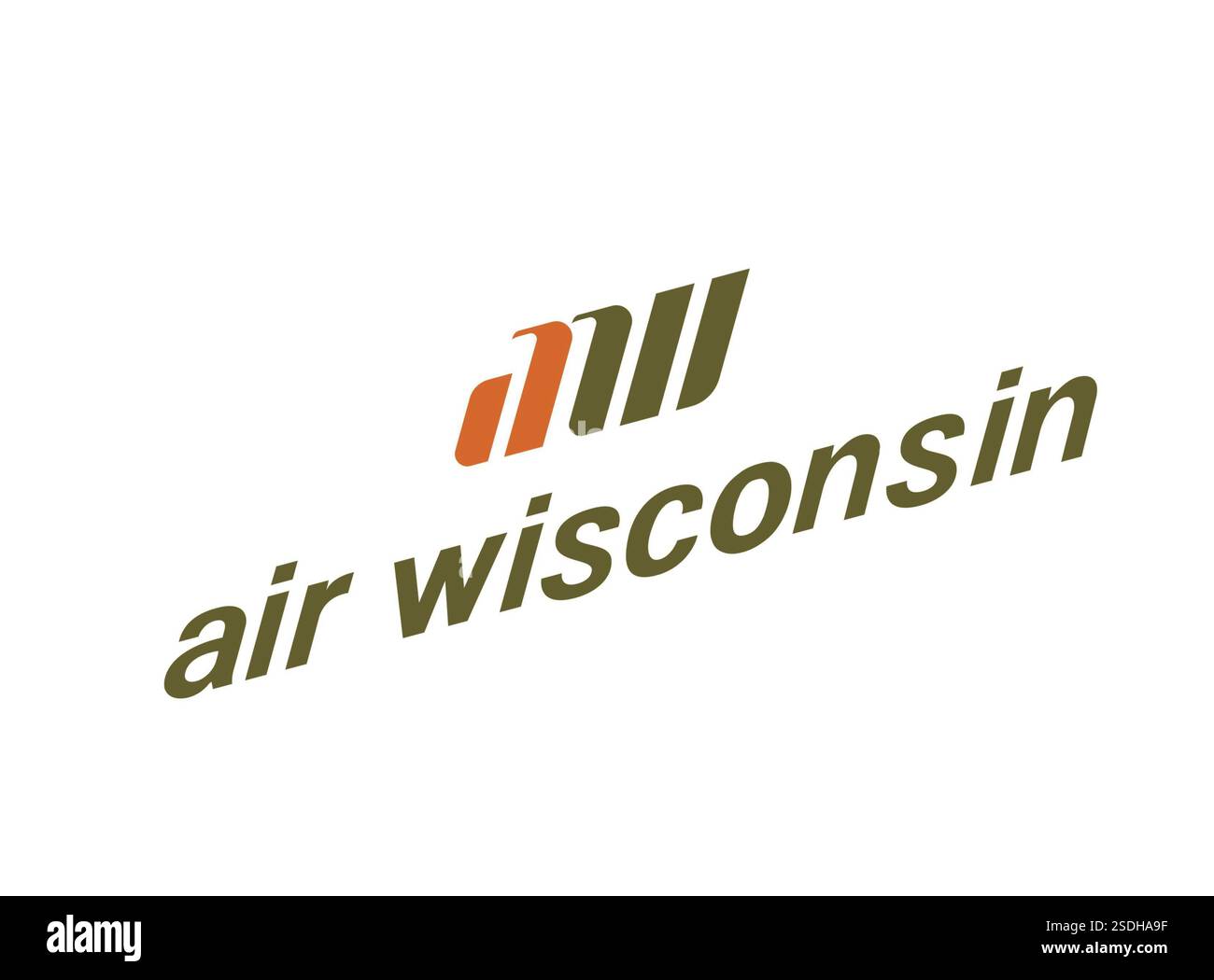 Turned to the left, Air Wisconsin logo, logo Stock Photo - Alamy