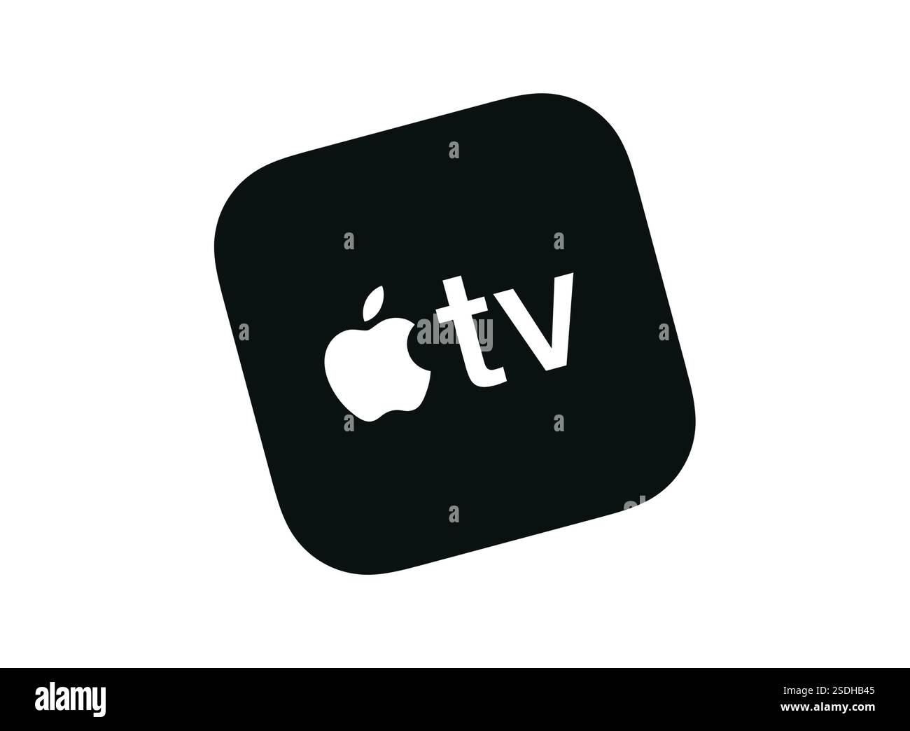 Rotated to left, Apple TV IOS logo, Media & TV, Logo Stock Photo - Alamy