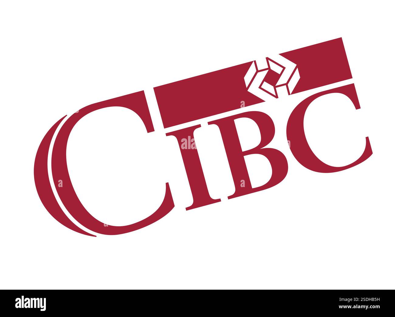 Rotated to left, CIBC Logo 1994, Finance, Old Logo from 1994 Stock ...