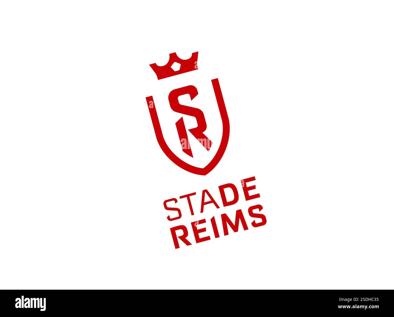 Nach links gedreht, Stade de Reims-Logo, Fussball, Logo Stock Photo - Alamy