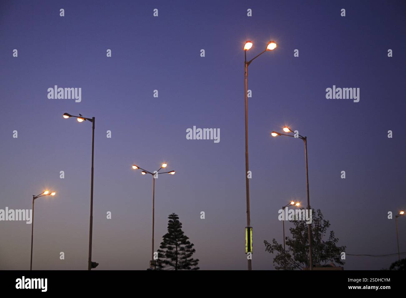 Night street light, Bombay Mumbai, Maharashtra, India, Asia Stock Photo ...