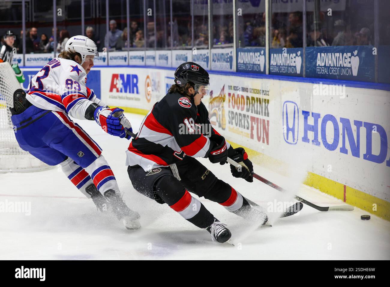 Rochester, New York, USA. 7th Feb, 2025. Belleville Senators forward ...