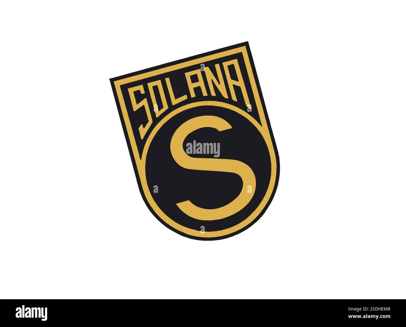 Turned to the left, Solana logo, logo Stock Photo - Alamy