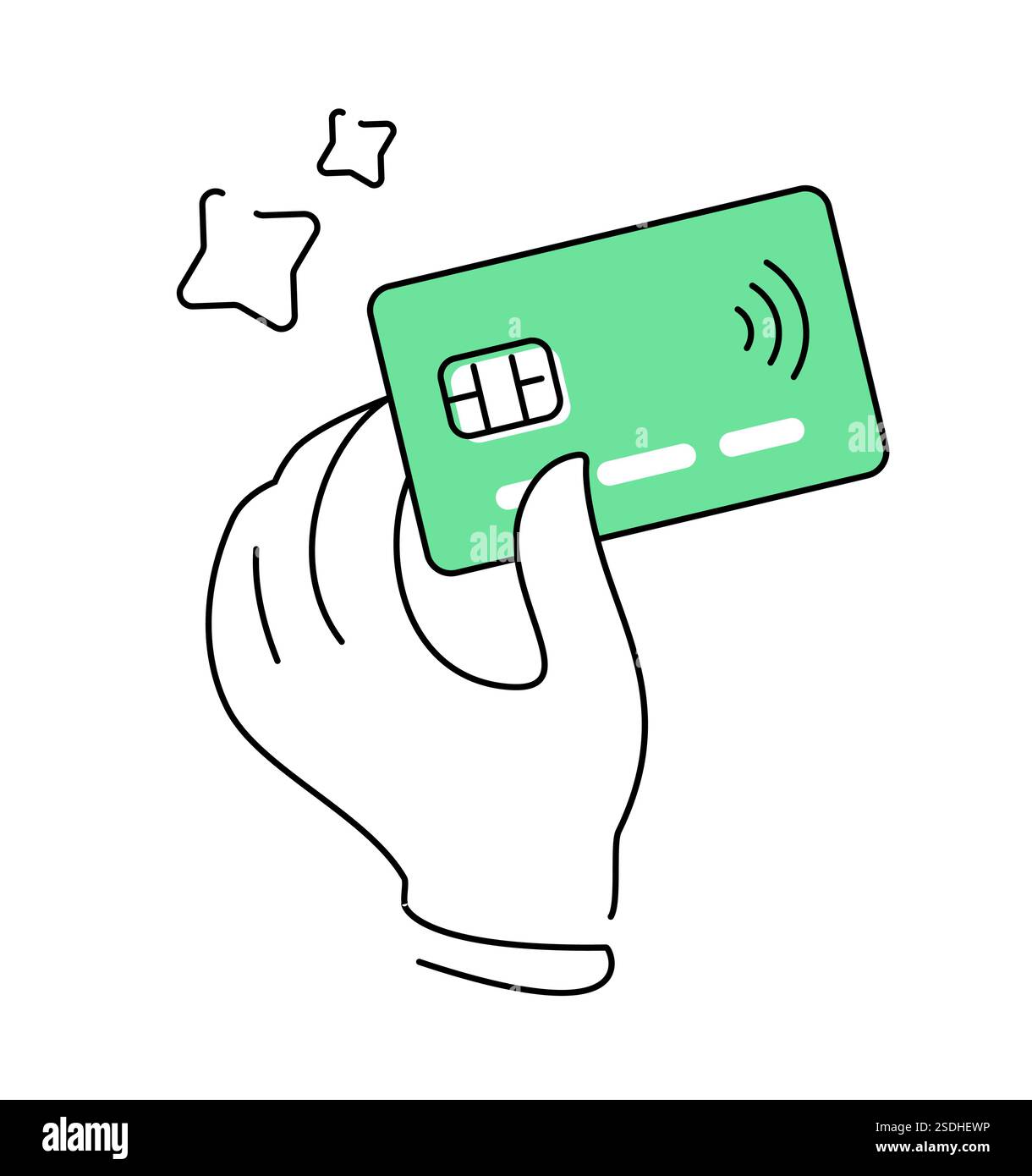 Contactless digital payment and financial transactions. Credit card in ...