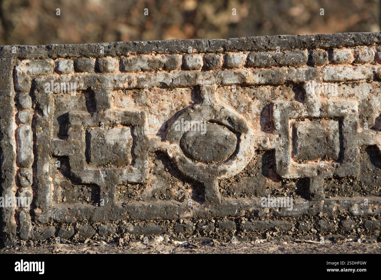 Carving stone, church of St. Augustine, UNESCO World Heritage, Old Goa ...
