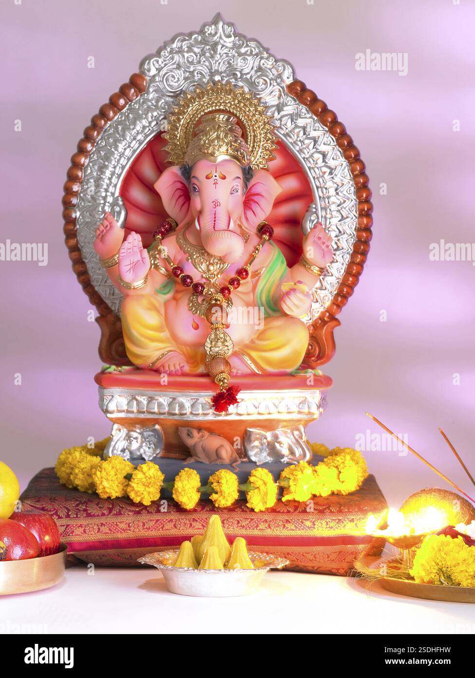 God Ganpati Ganpati creator mounted on big rat on procession of Ganesh ...