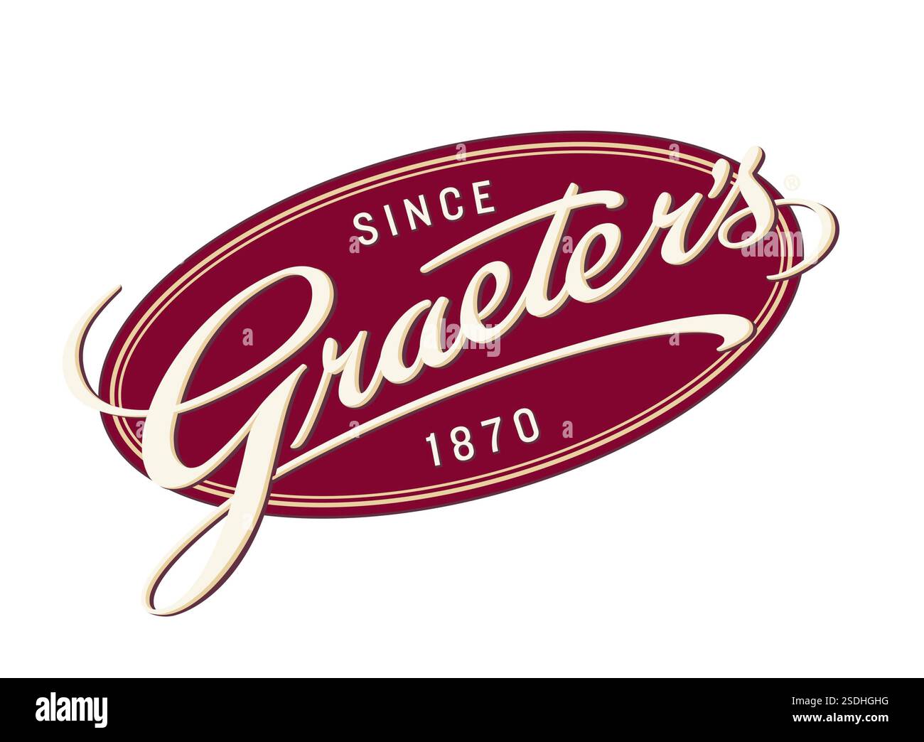 Rotated to left, Graeters Logo, Food, Logo Stock Photo - Alamy