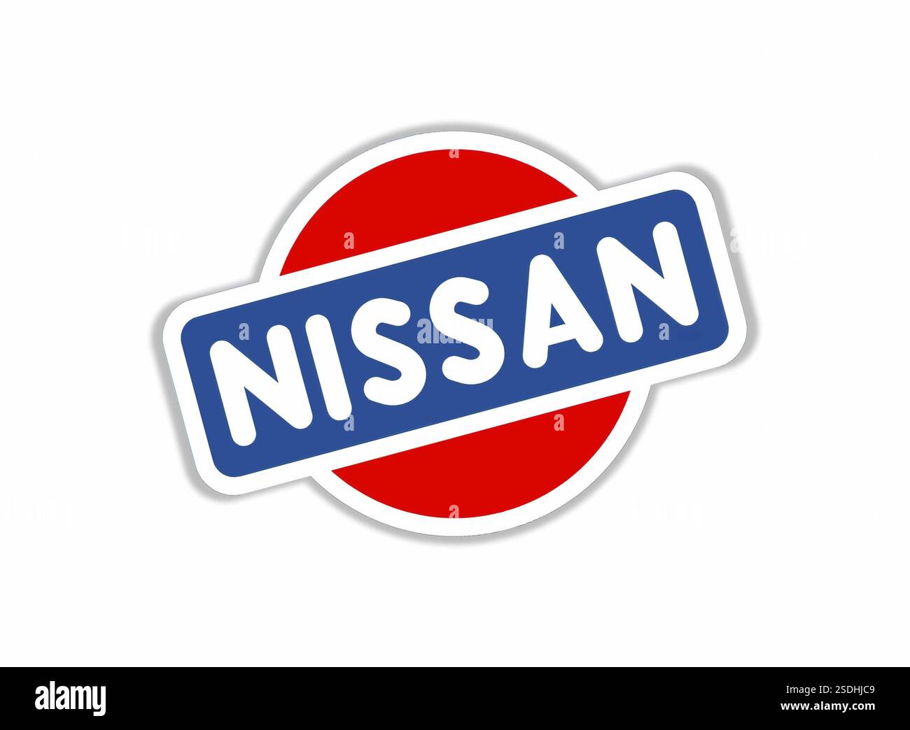 Rotated to left, Nissan Logo 1933, Car, Old Logo from 1933 Stock Photo ...