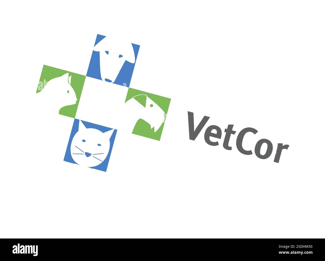 Turned to the right, VetCor logo 1990, Other companies, Historical logo ...