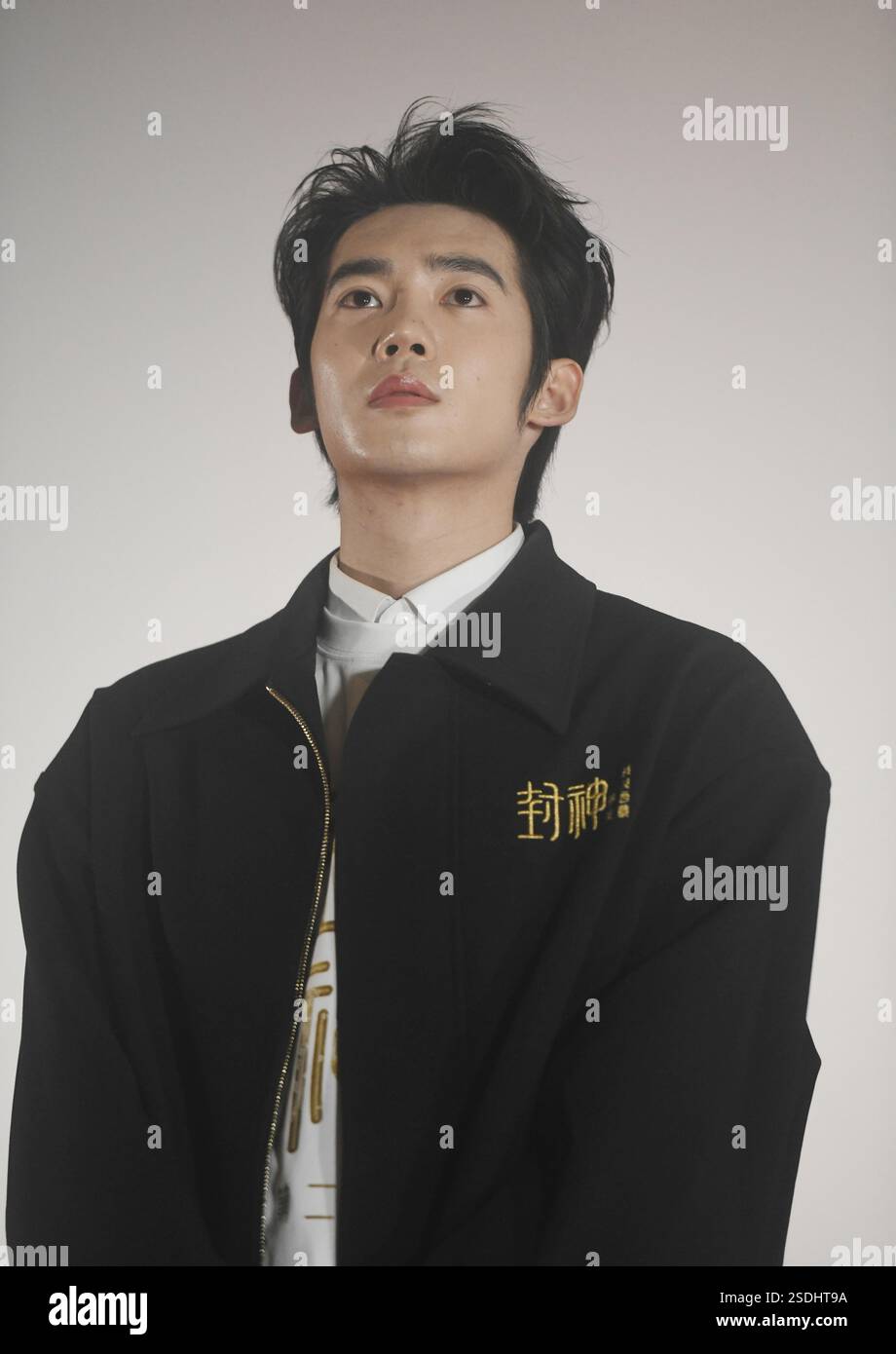 Chinese actor and model Yu Shi attends an activity in Hangzhou City, east China's Zhejiang ...