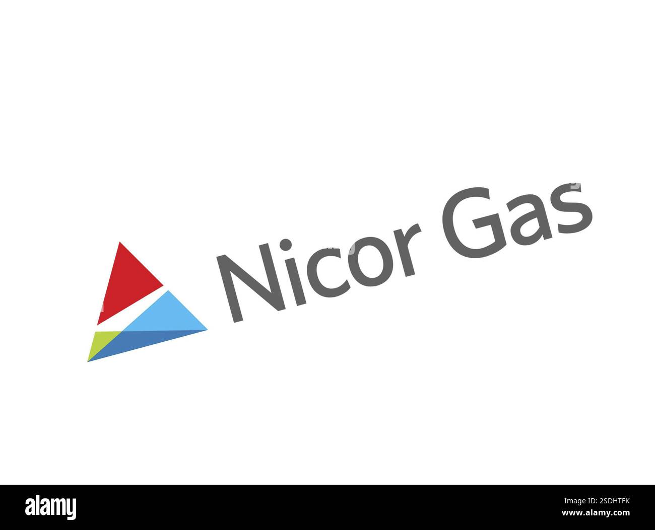 Turned to the left, Nicor Gas logo, logo Stock Photo - Alamy