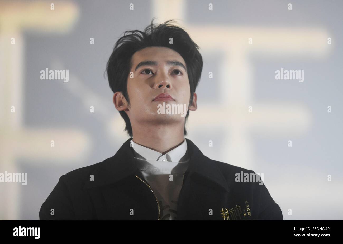 Chinese actor and model Yu Shi attends an activity in Hangzhou City ...