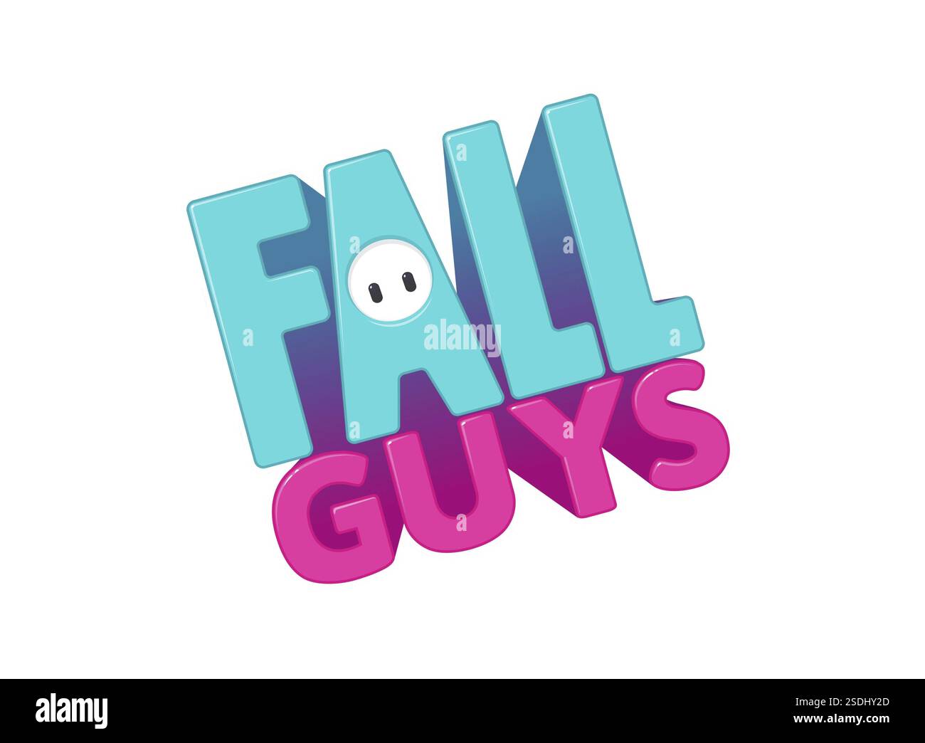 Turned to the left, Fall Guys Logo, Games, Logo Stock Photo - Alamy
