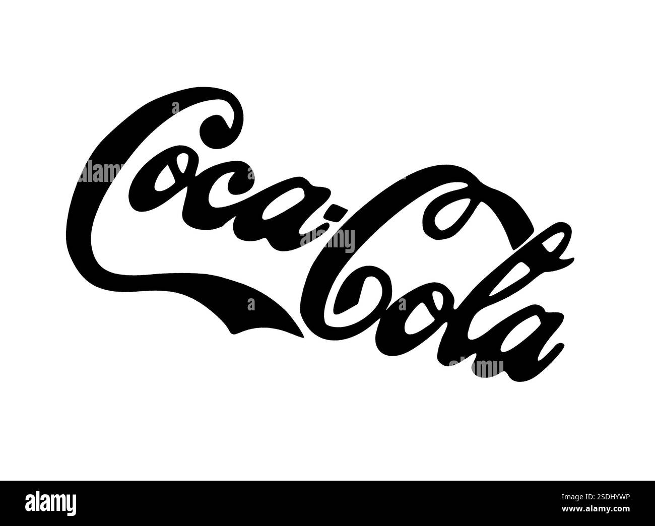 Rotated to right, Logo Coca Cola 1886, Historic Logo from 1886 Stock ...