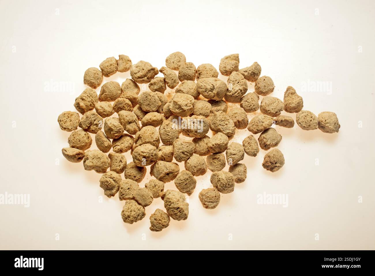 Indian food, Soya beans chunk, Soya food with white background Stock ...