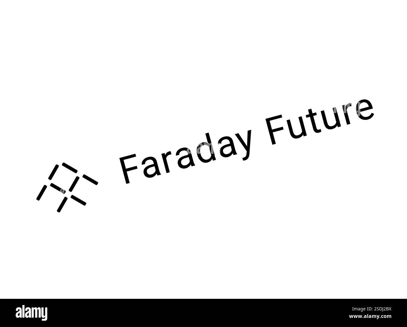 Turned to the left, Faraday Future logo, car, logo Stock Photo - Alamy