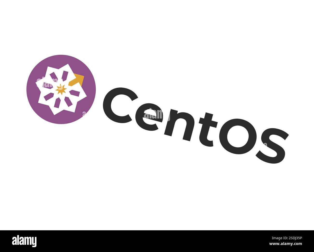 Rotated to right, CentOS logo, Software, Logo Stock Photo - Alamy