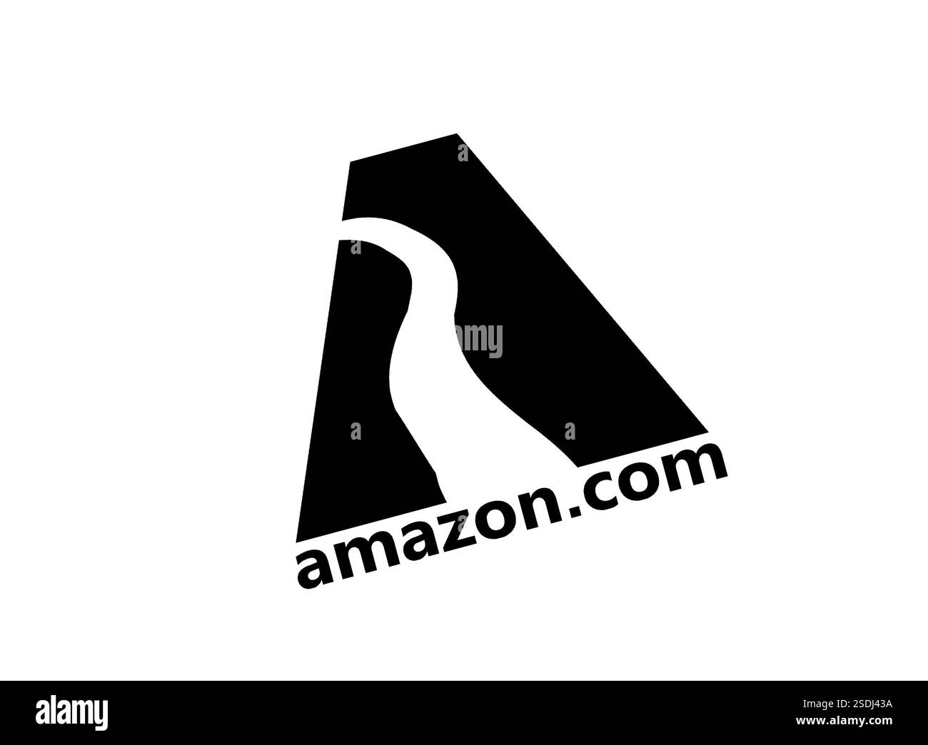 Rotated to left, Amazon Logo 1995, Internet, Old Logo from 1995 Stock ...