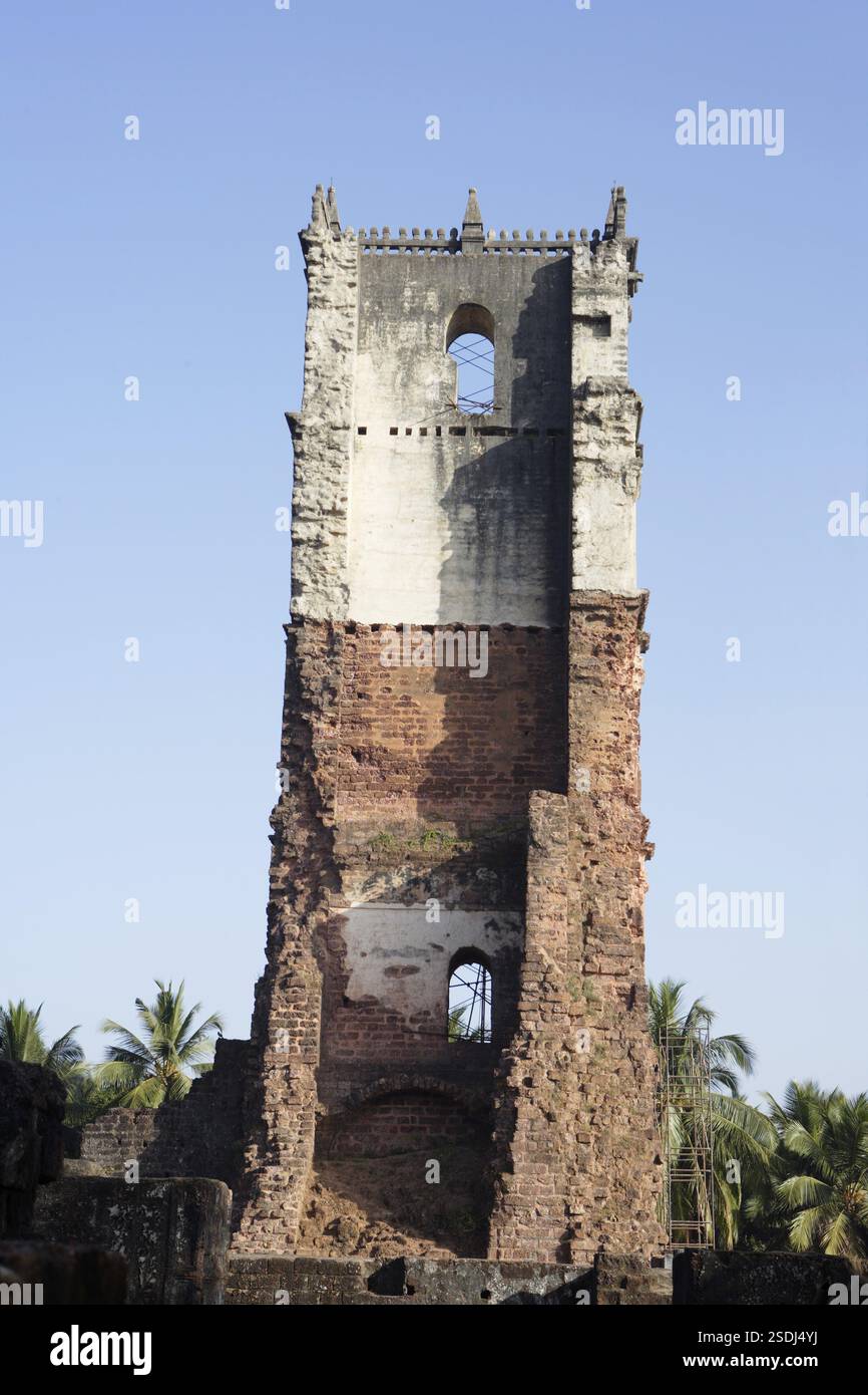 Tower of Church of St. Augustine, UNESCO World Heritage, Old Goa, Velha ...